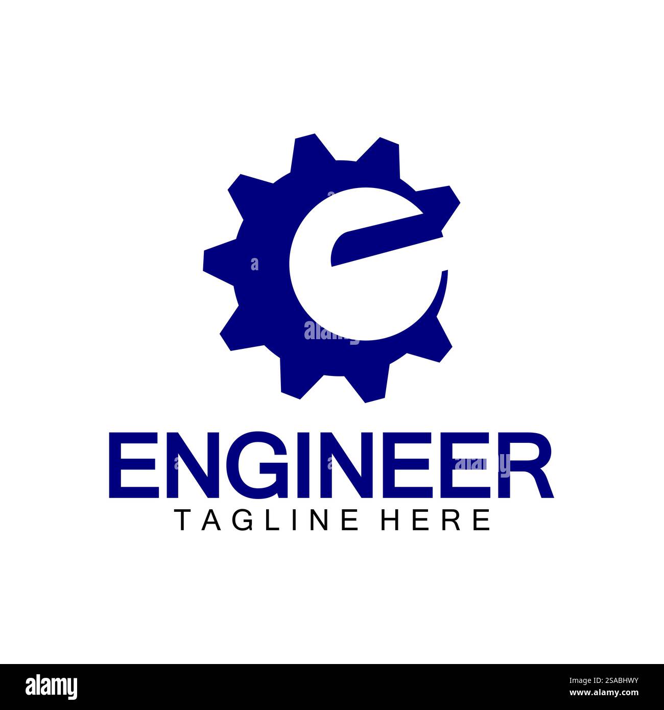 Engineer Logo Design, Letter E Gear Logo, Engineer logo with letter E ...