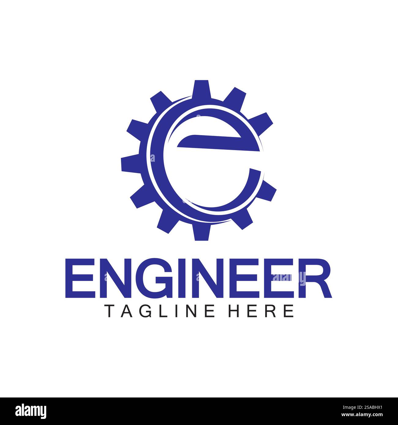 Engineer Logo Design, Letter E Gear Logo, Engineer logo with letter E ...