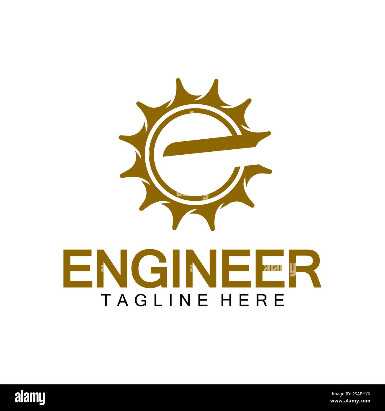 Engineer Logo Design, Letter E Gear Logo, Engineer logo with letter E ...