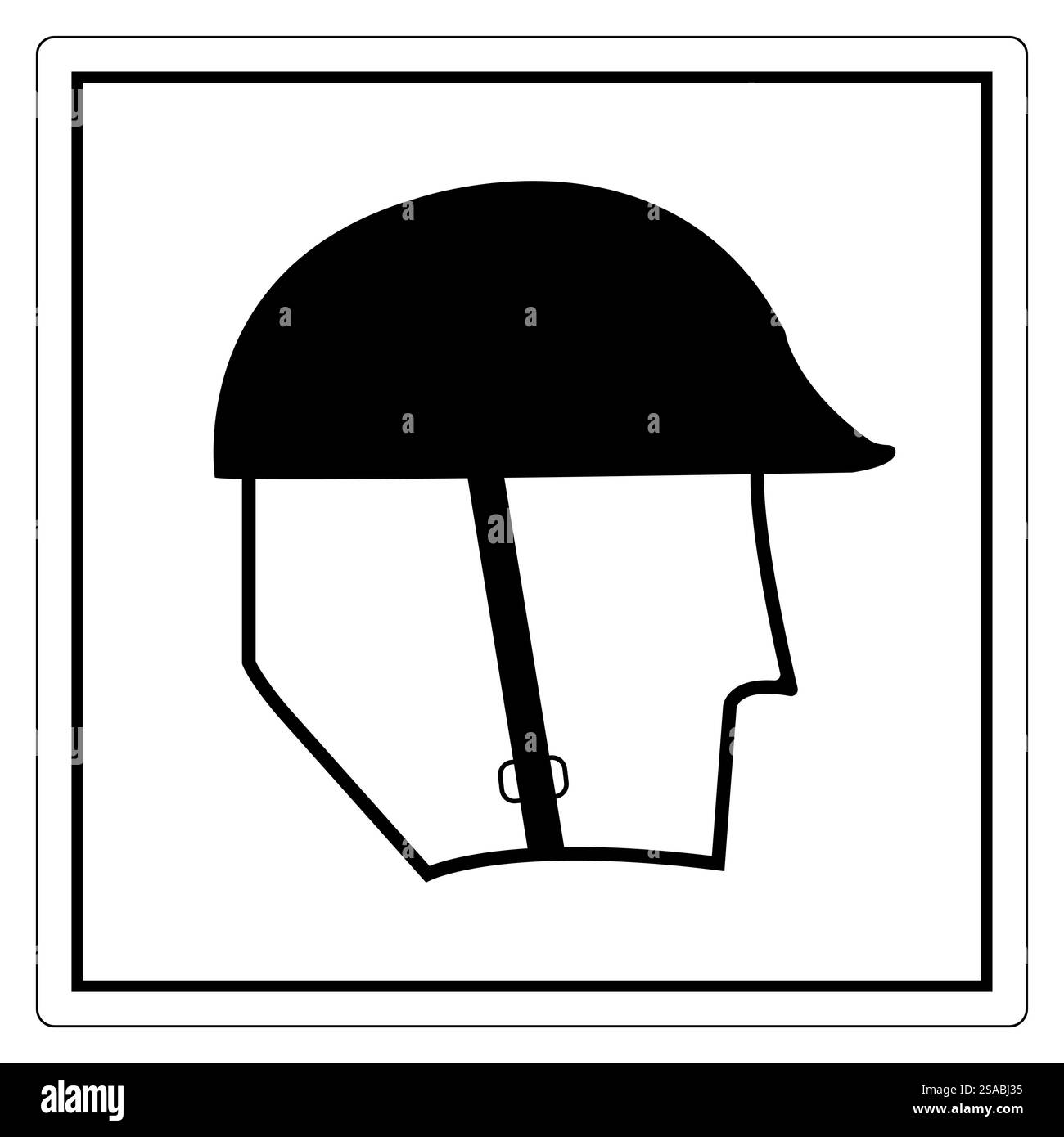 A minimalist icon depicting a helmet in profile view, symbolizing ...