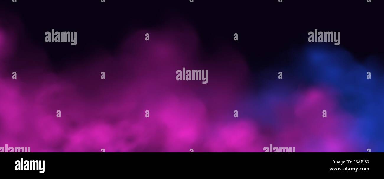 Magic cigarette vapor.Atmospheric neon purple clouds.Magical fantasy ...