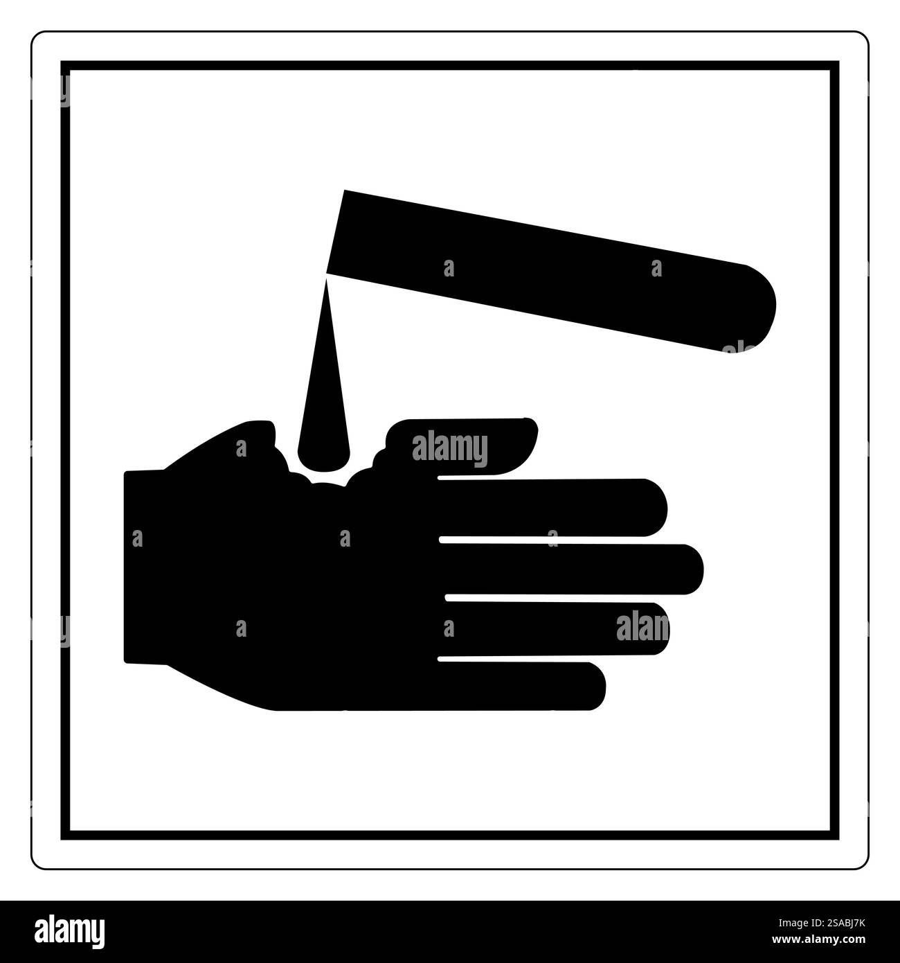 Silhouette of a hand pouring liquid from a dropper, illustrating a ...