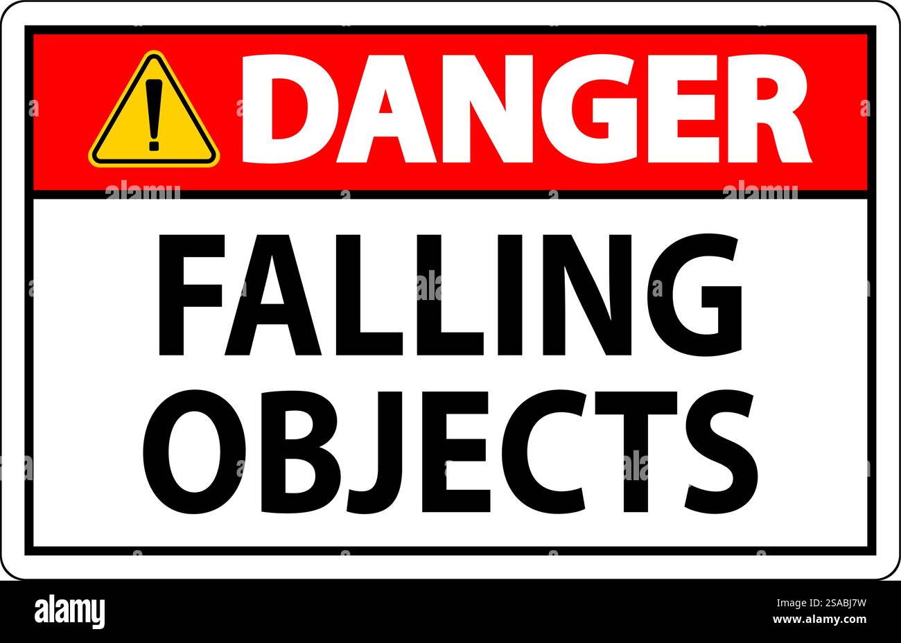 Danger Sign, Falling Objects Stock Vector Image & Art - Alamy