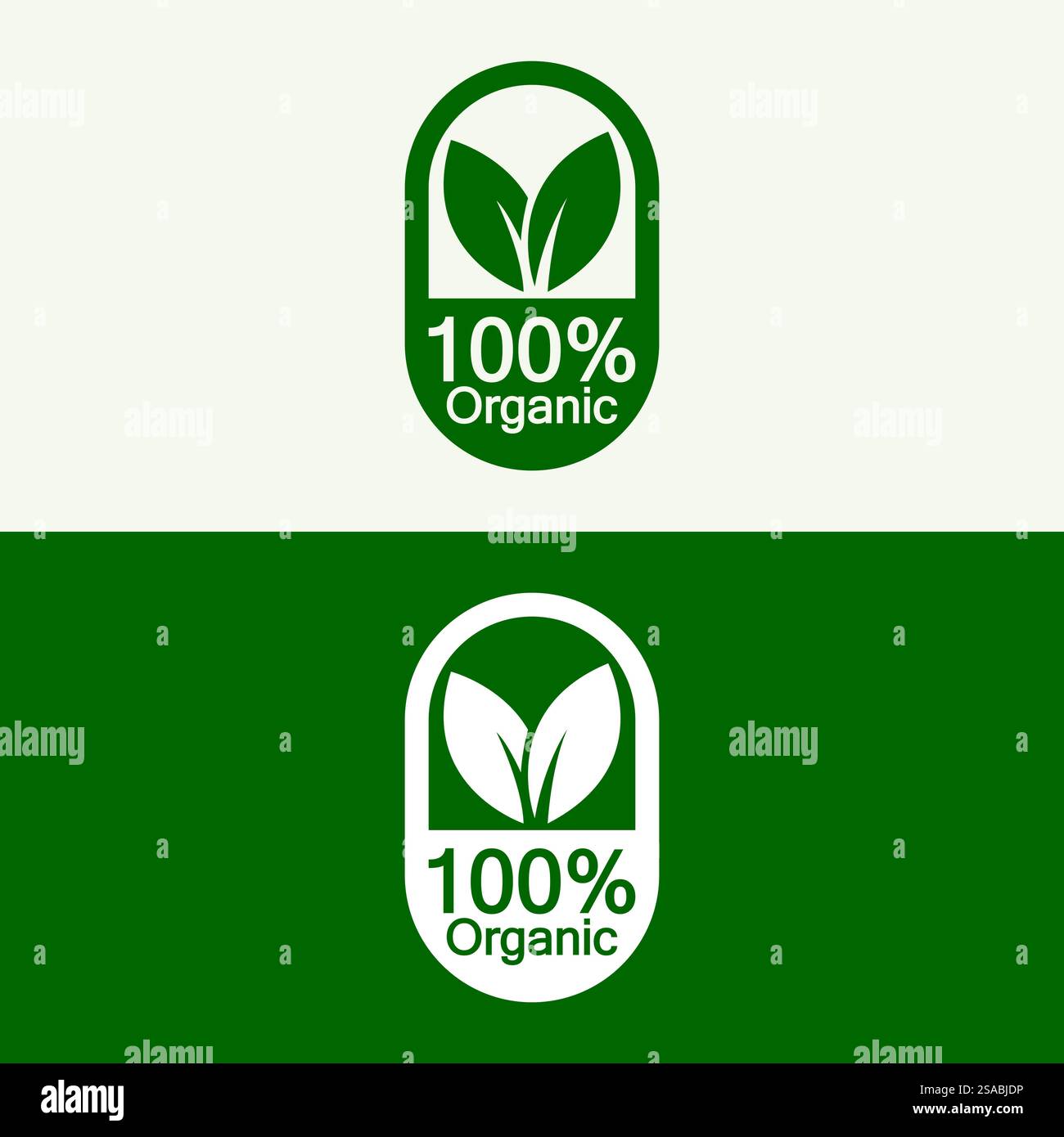 100 percent organic vector logo design. Can use for label, badge, print ...