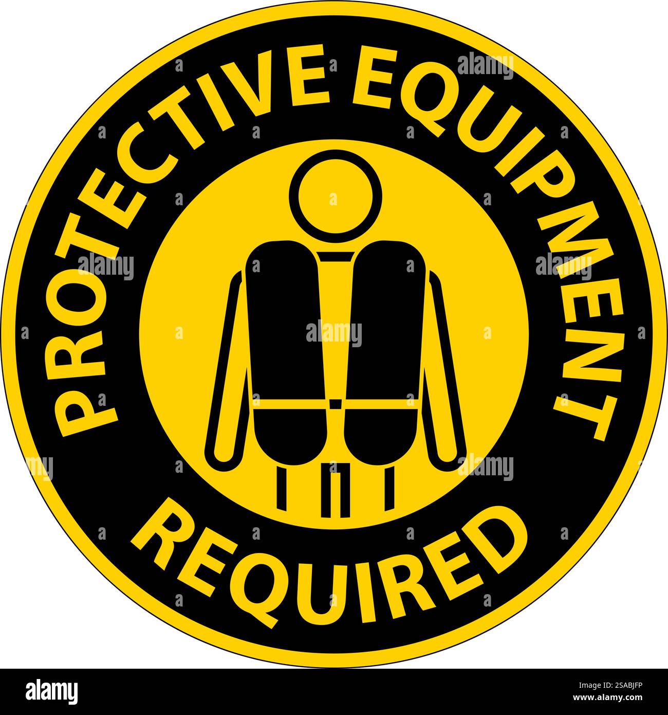 Floor Sign, Protective Equipment Required Stock Vector Image & Art - Alamy