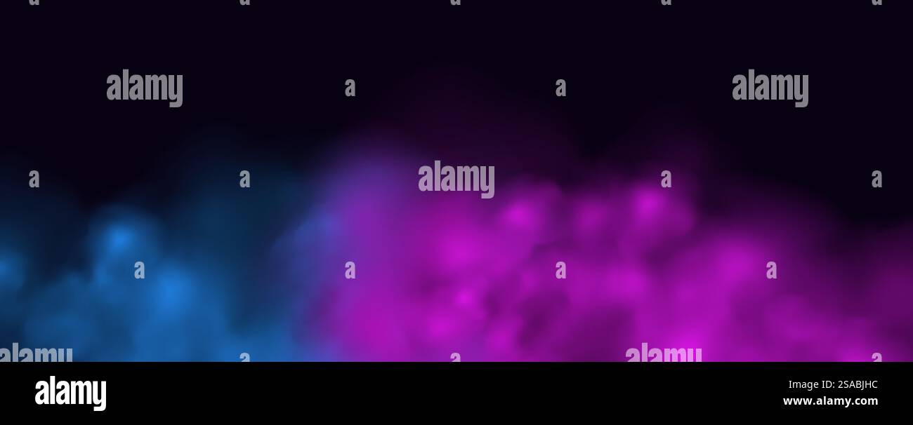 Magic cigarette vapor.Atmospheric neon purple clouds.Magical fantasy ...
