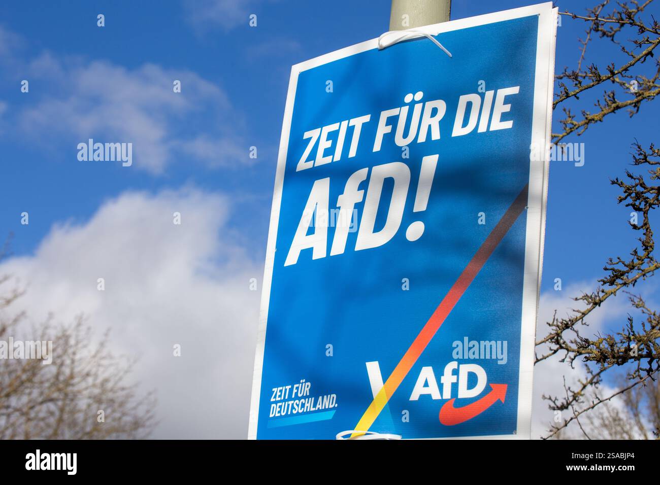 Mutterstadt: AfD election poster with the inscription ZEIT FÜR DIE AFD ...