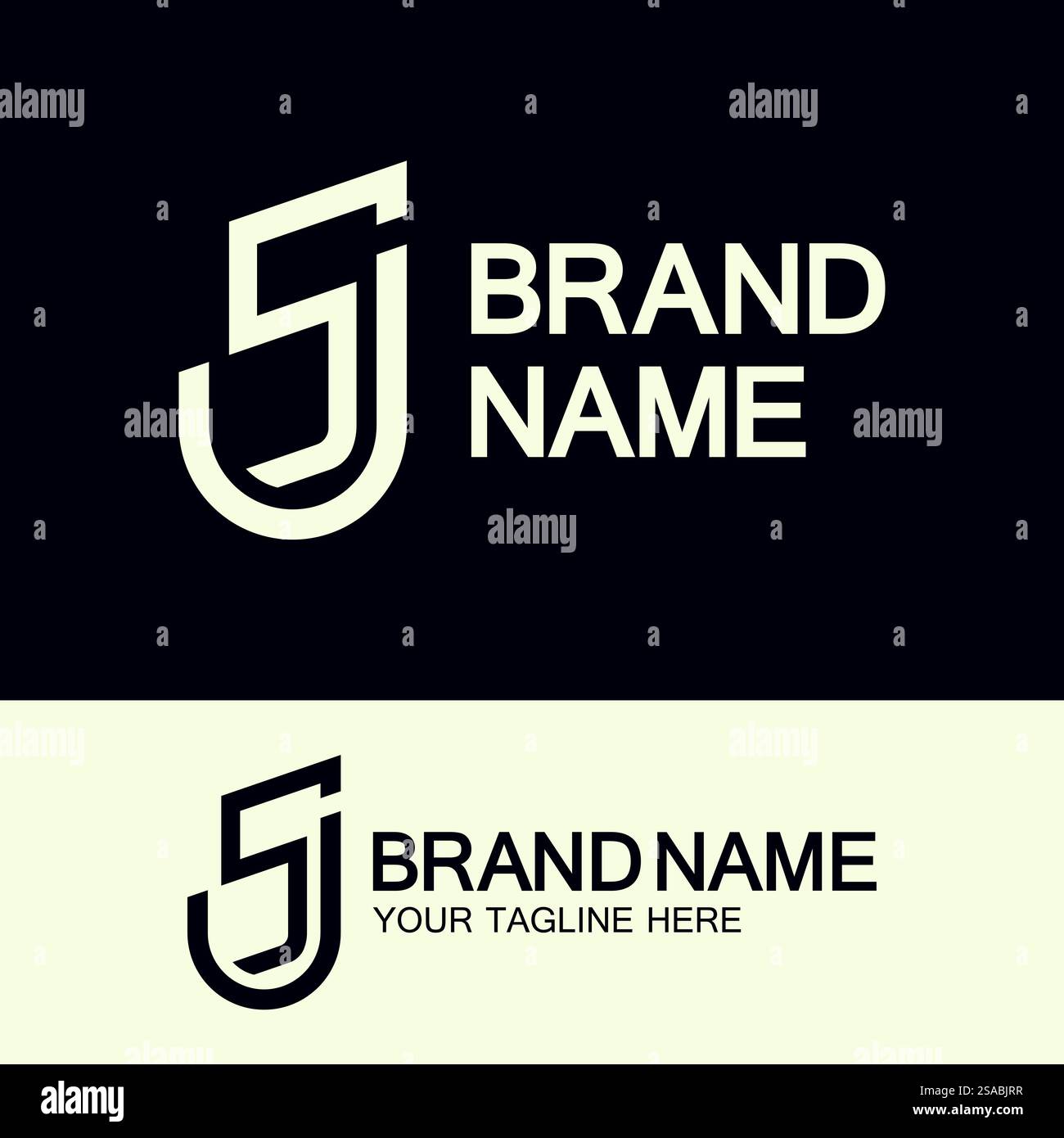 Js minimal logo design hi-res stock photography and images - Alamy