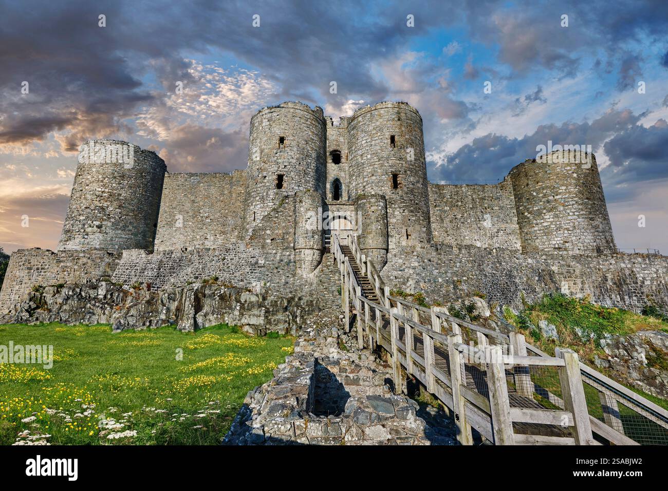 Photo of Harlech Castle, Wales. Harlech Castle is a medieval castle ...