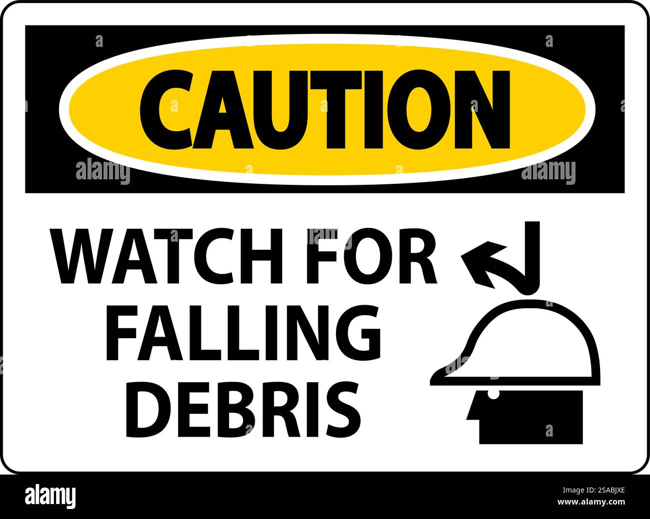 Warning Sign, Watch For Falling Debris Stock Vector Image & Art - Alamy