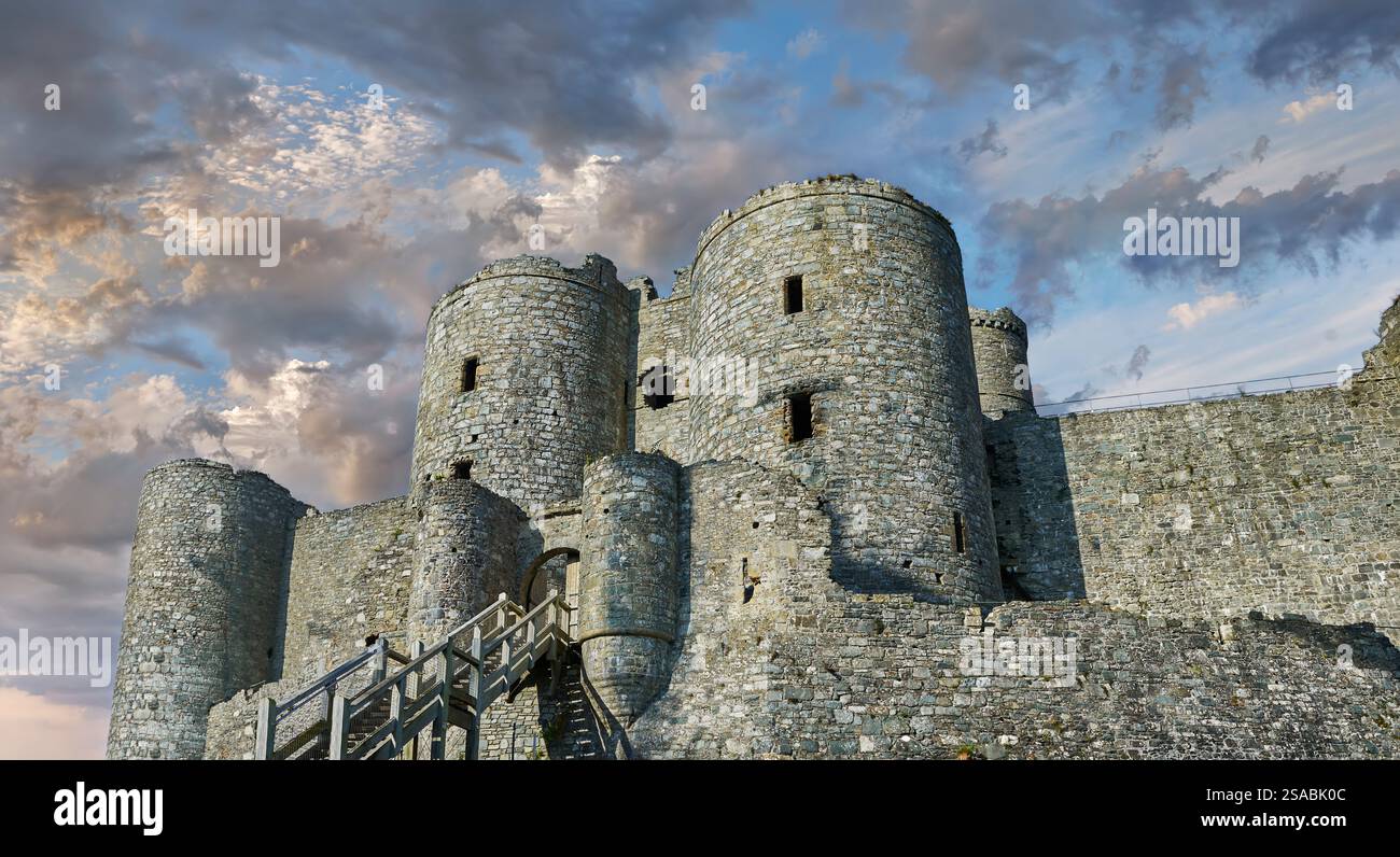 Photo of Harlech Castle, Wales. Harlech Castle is a medieval castle ...