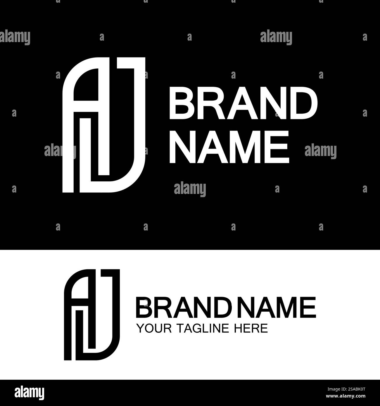 Creative letter AJ or JA monogram simple logo design Stock Vector Image ...