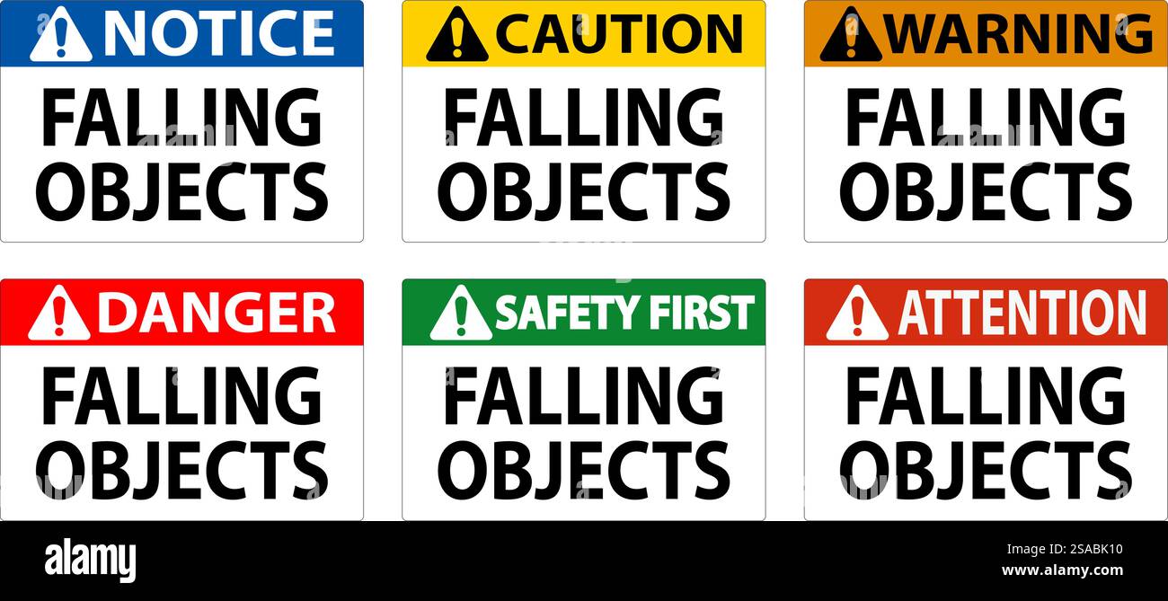 Danger Sign Falling Objects Stock Vector Image And Art Alamy