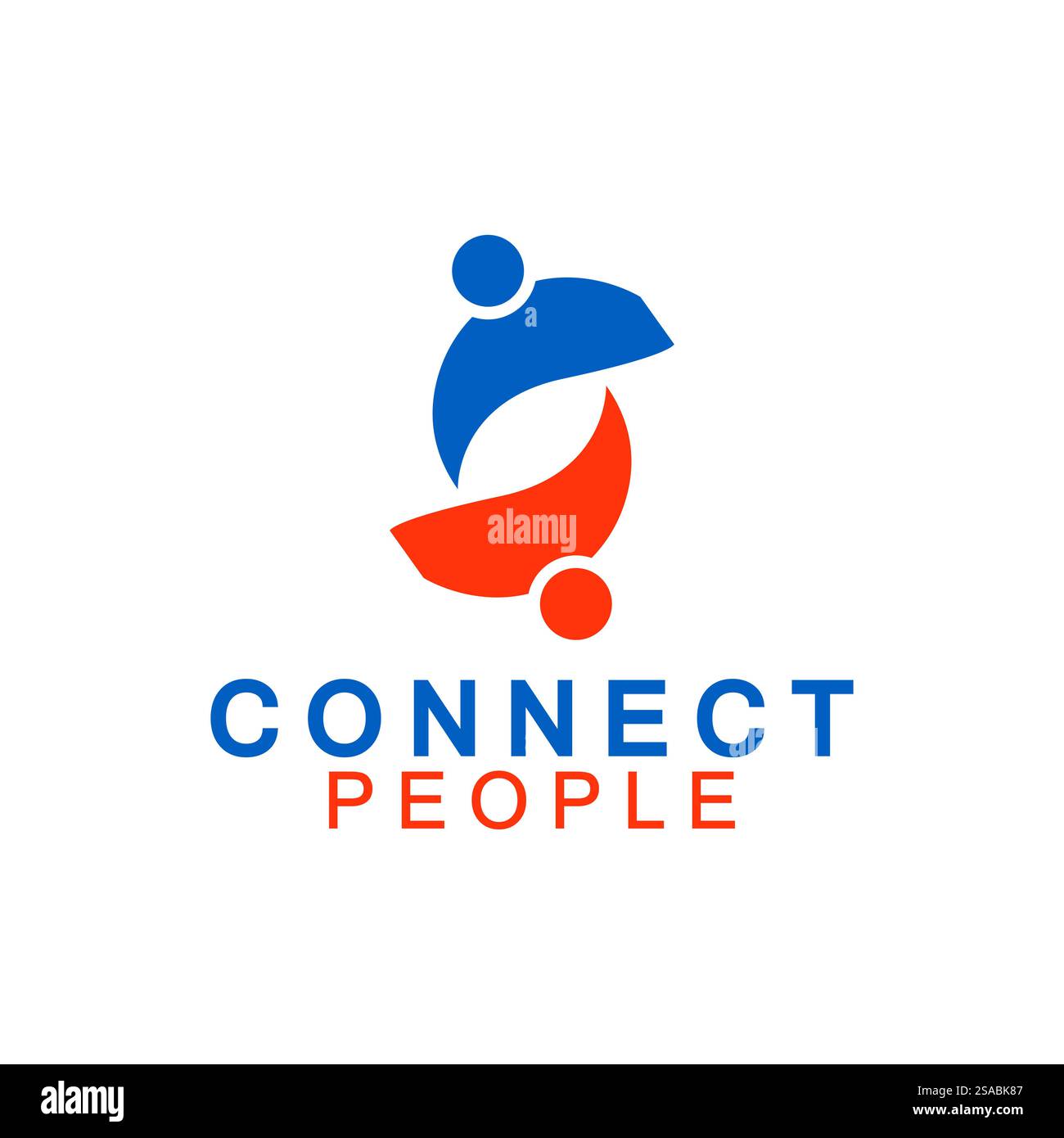 People Connect logo design template. connection logo for business Stock ...
