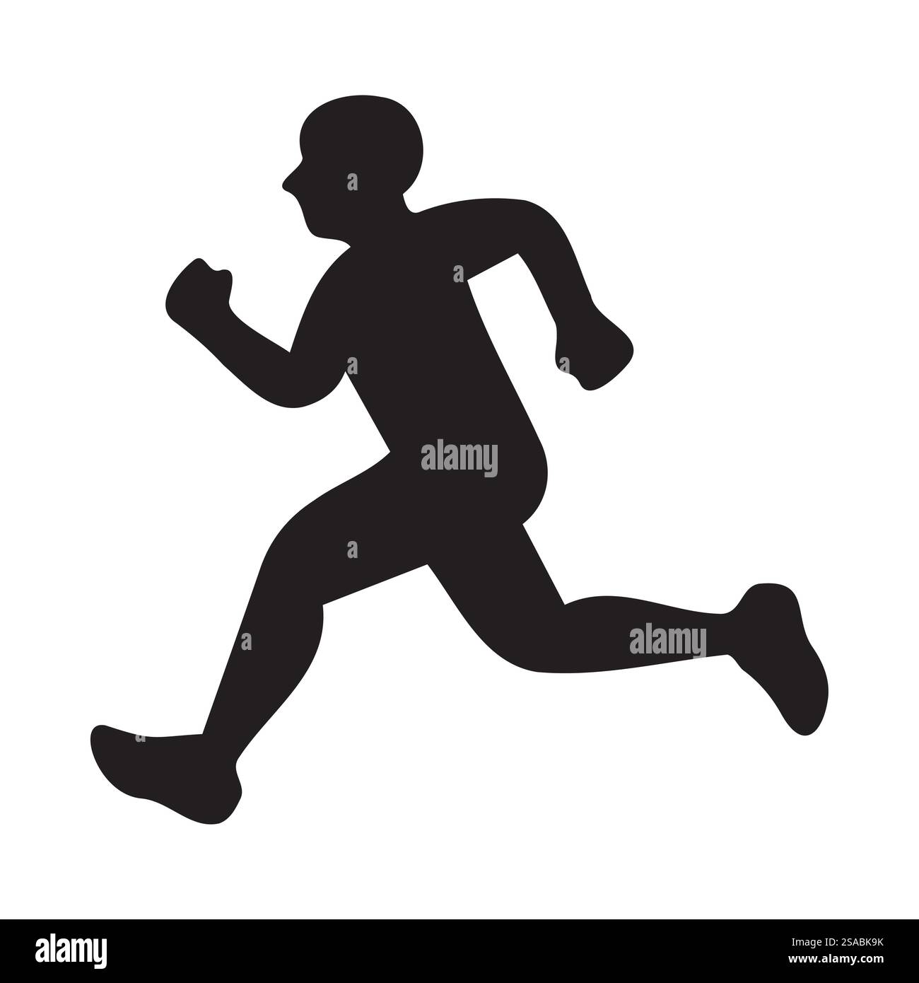 No Running, Warning Running On White Background Stock Vector Image ...