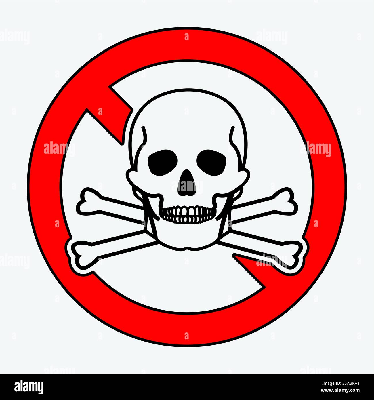This graphic features a bold warning sign with a skull and crossbones ...