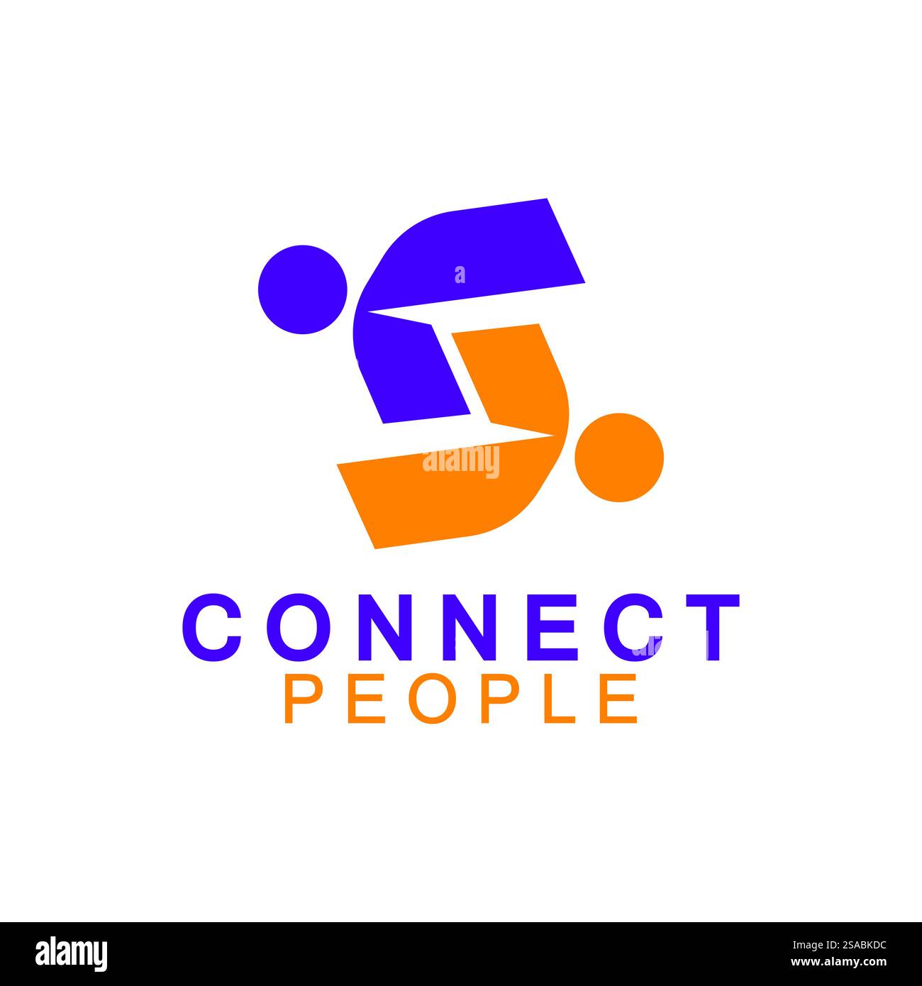 People Connect logo design template. connection logo for business Stock ...