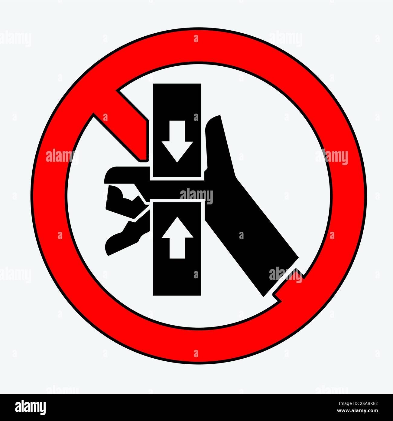 This graphic illustrates a prohibition sign advising against unsafe ...