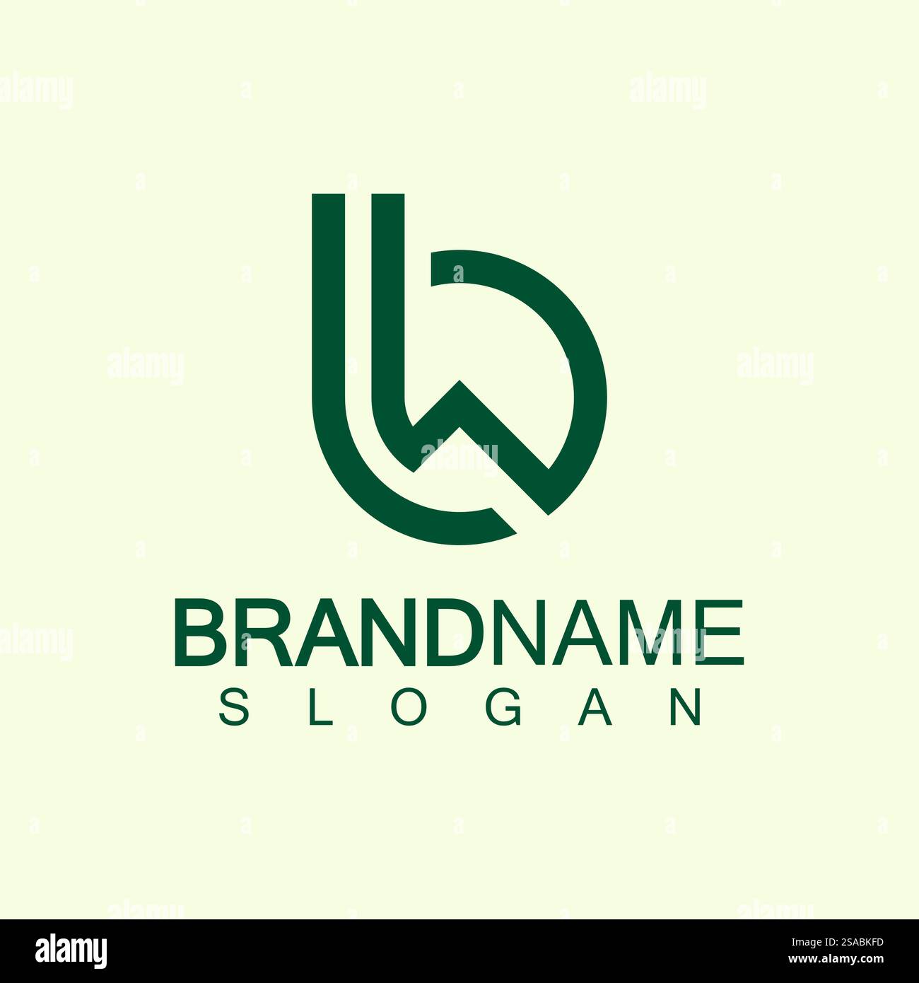 Alphabet Letters BW or WB logo design template Stock Vector Image & Art ...