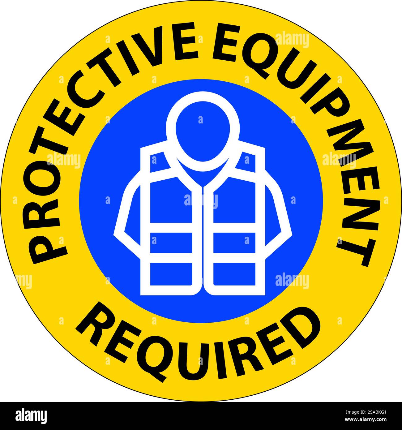 Floor Sign, Protective Equipment Required Stock Vector Image & Art - Alamy