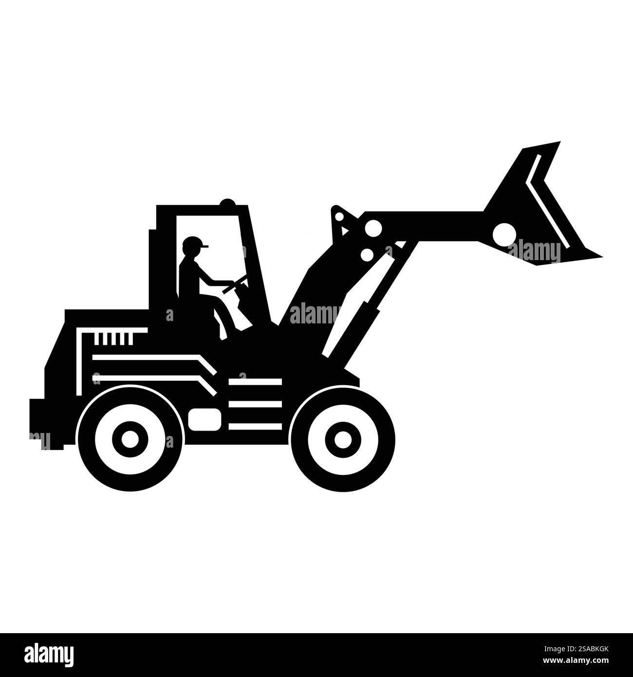 Worker lifting earth Stock Vector Images - Alamy