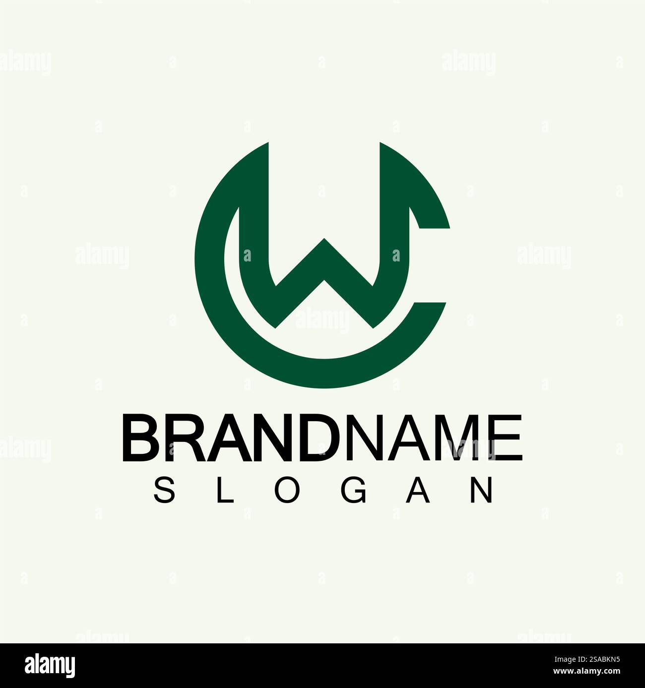 Alphabet Letters CW or WC logo design template Stock Vector Image & Art ...