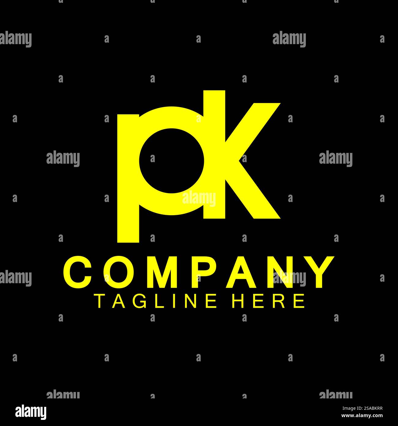 Initial Letter PK Logo Design Vector Template Stock Vector Image & Art ...