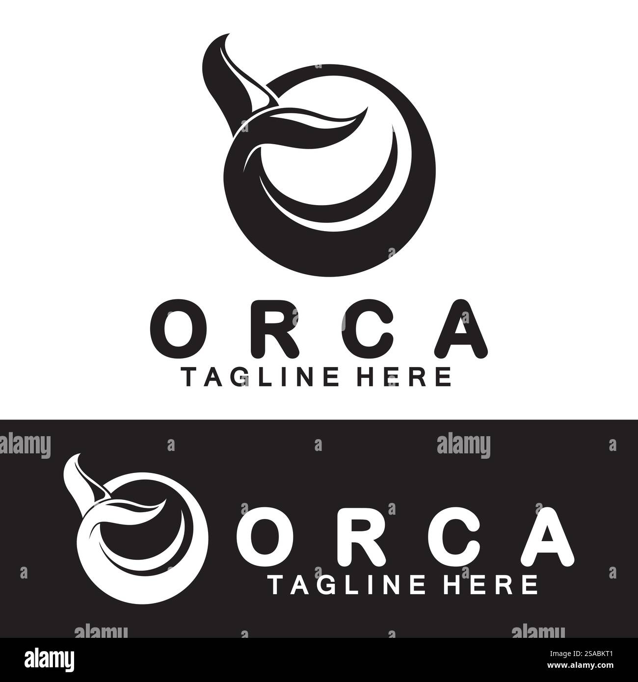 Killer whale Orca logo design vector illustration Stock Vector Image ...