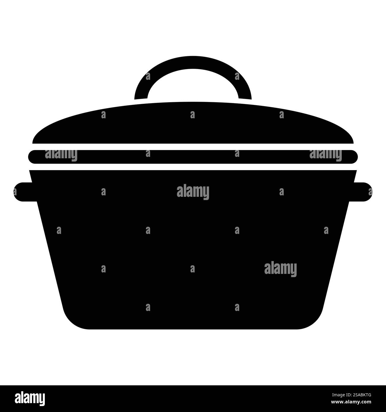 A sleek black cooking pot icon perfect for culinary designs. Ideal for ...