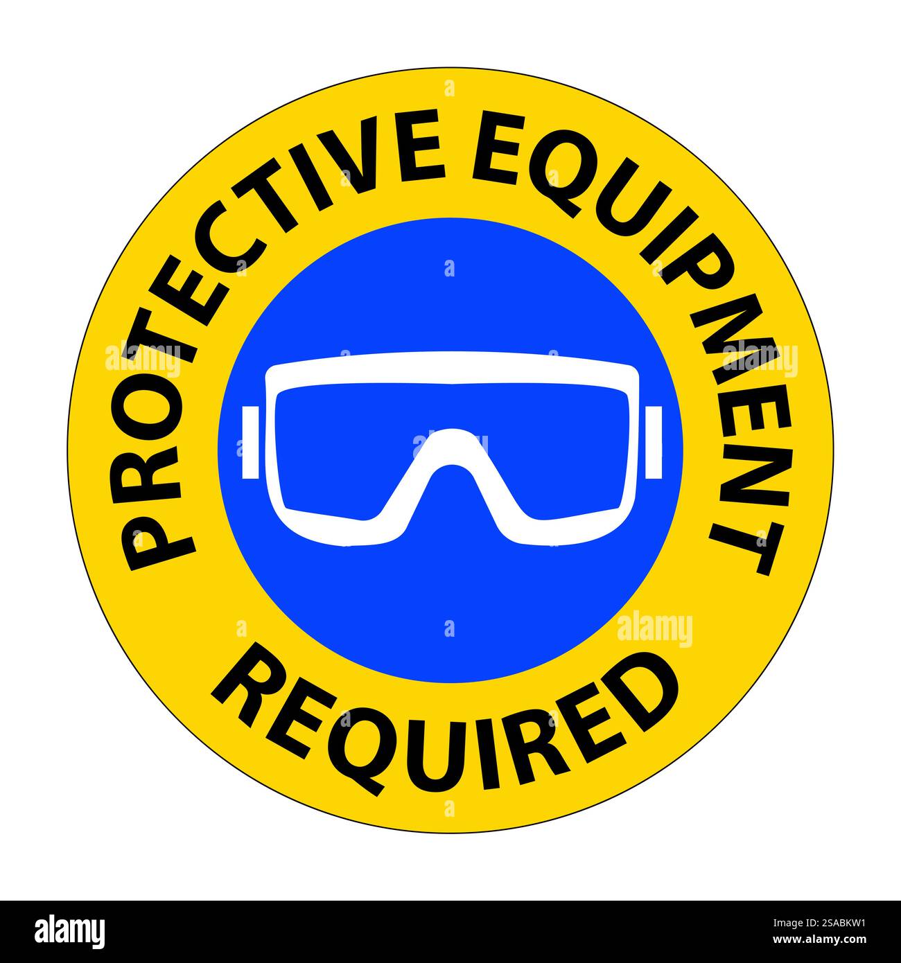 Set of safety signs emphasizing the necessity of protective gear in ...