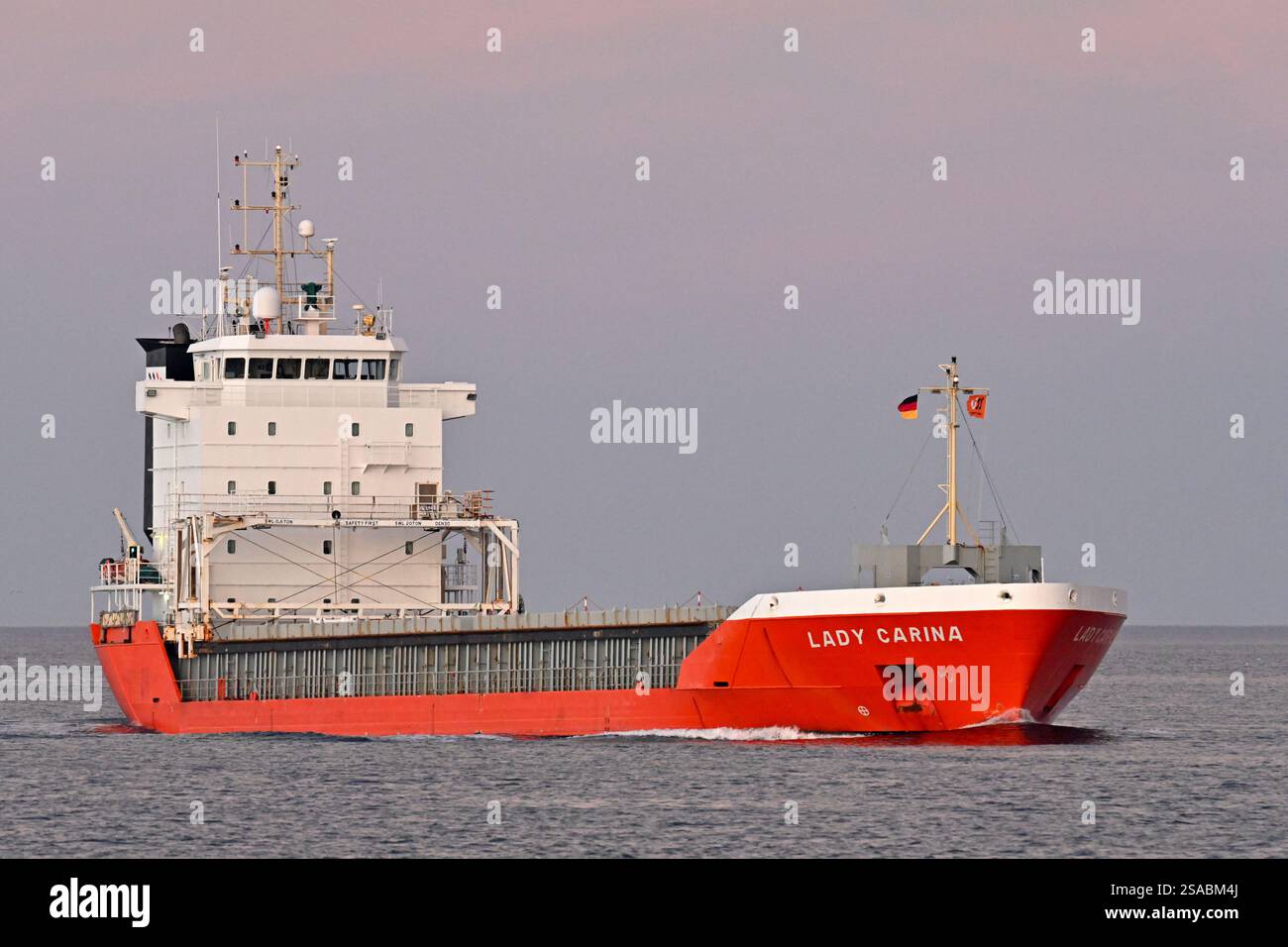 General Cargo Ship LADY CARINA at the Kiel Fjord Stock Photo - Alamy