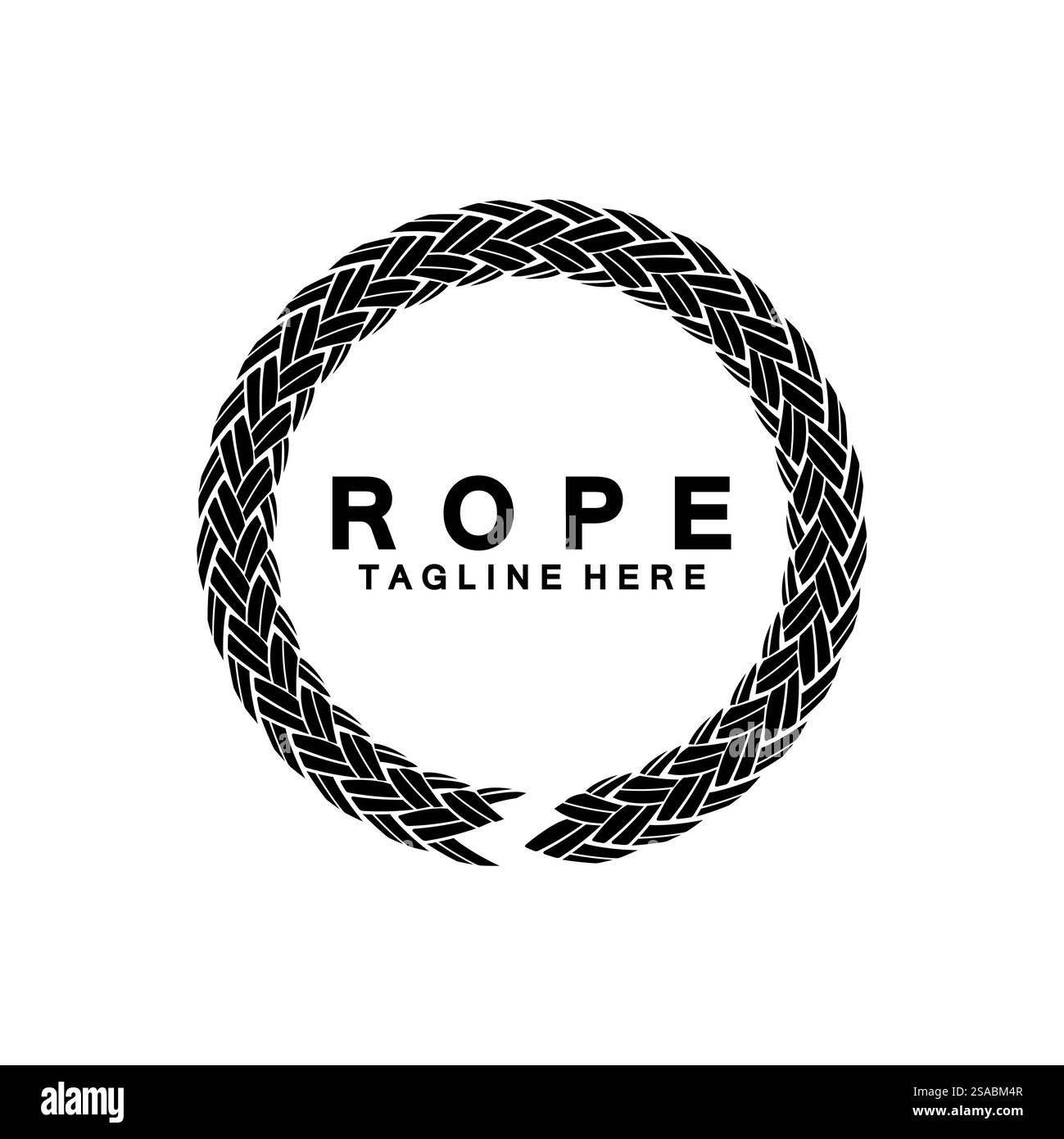 Round circle rope icon Black and White Stock Photos & Images - Alamy