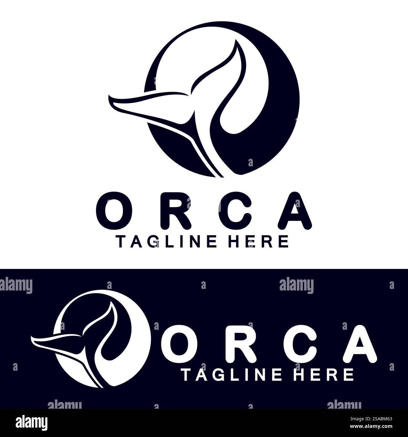 Killer whale Orca logo design vector illustration Stock Vector Image ...