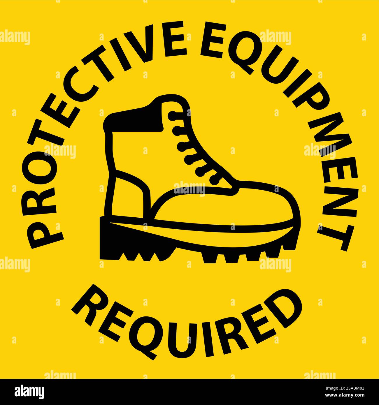 Set of safety signs emphasizing the necessity of protective gear in ...