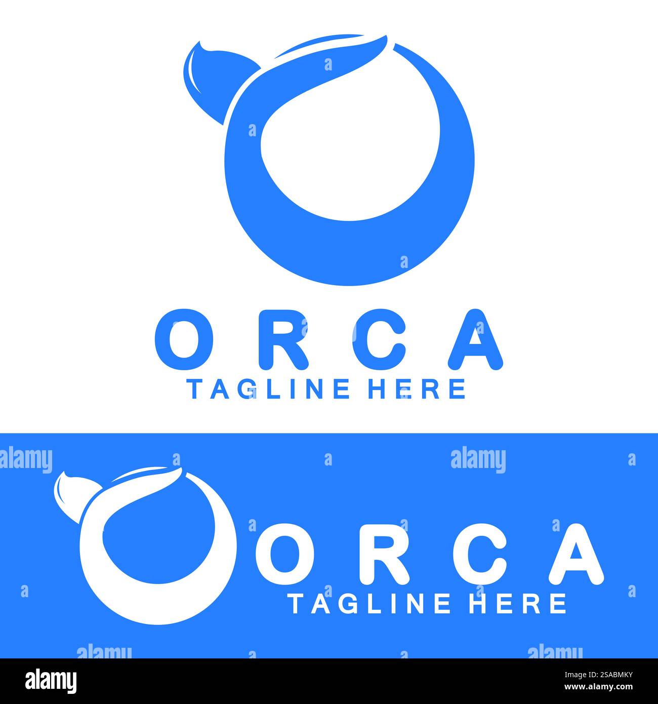 Killer whale Orca logo design vector illustration Stock Vector Image ...