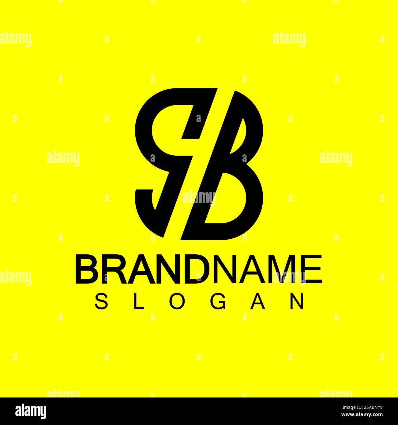 Alphabet Letters SB or BS logo design template Stock Vector Image & Art ...