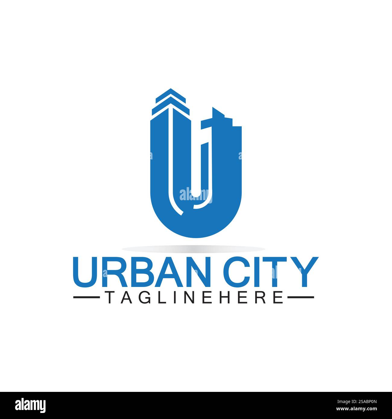 Letter U Urban Building Logo Vector Design. Urban icon, city tower ...