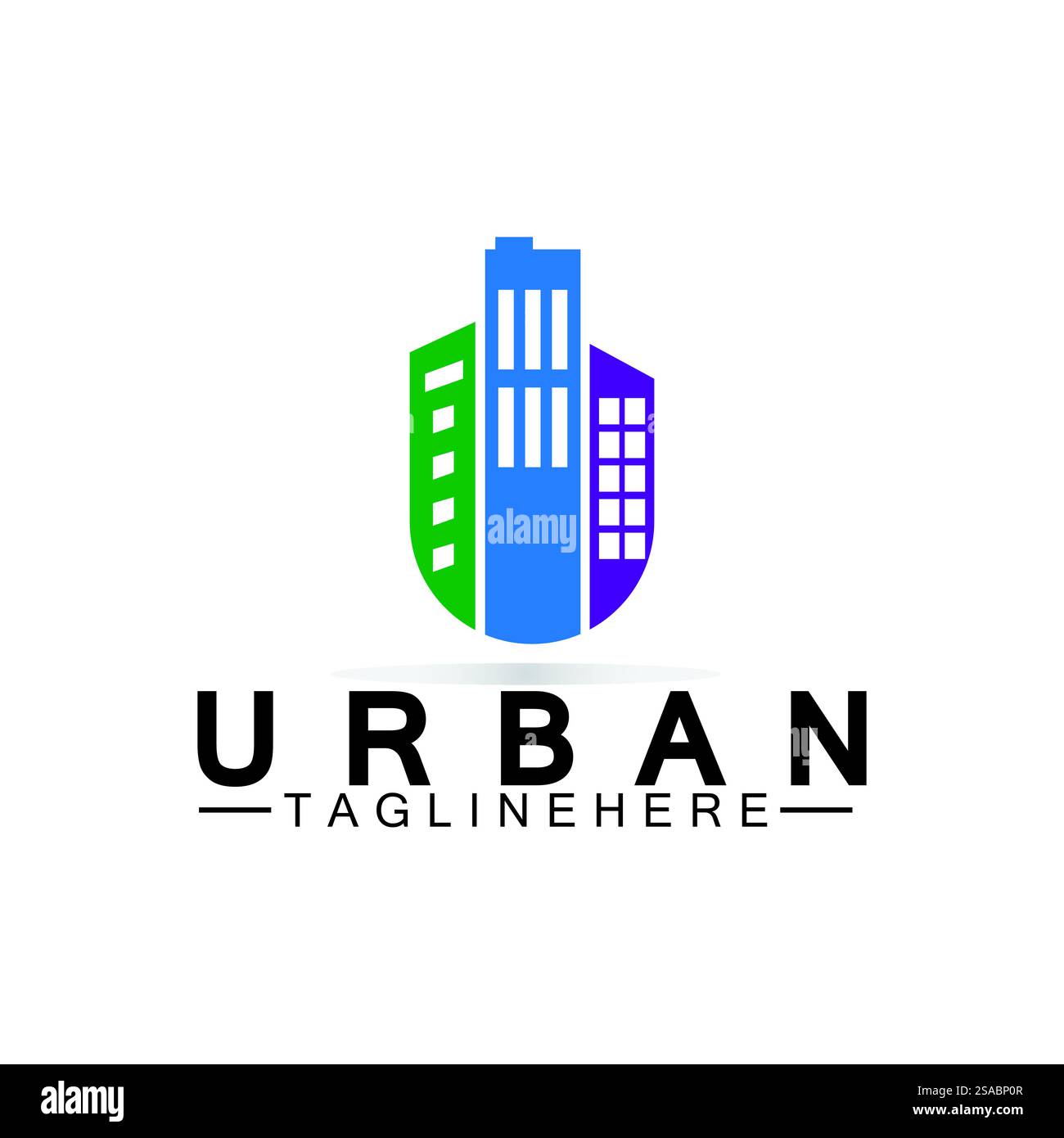 Letter U Urban Building Logo Vector Design. Urban icon, city tower ...