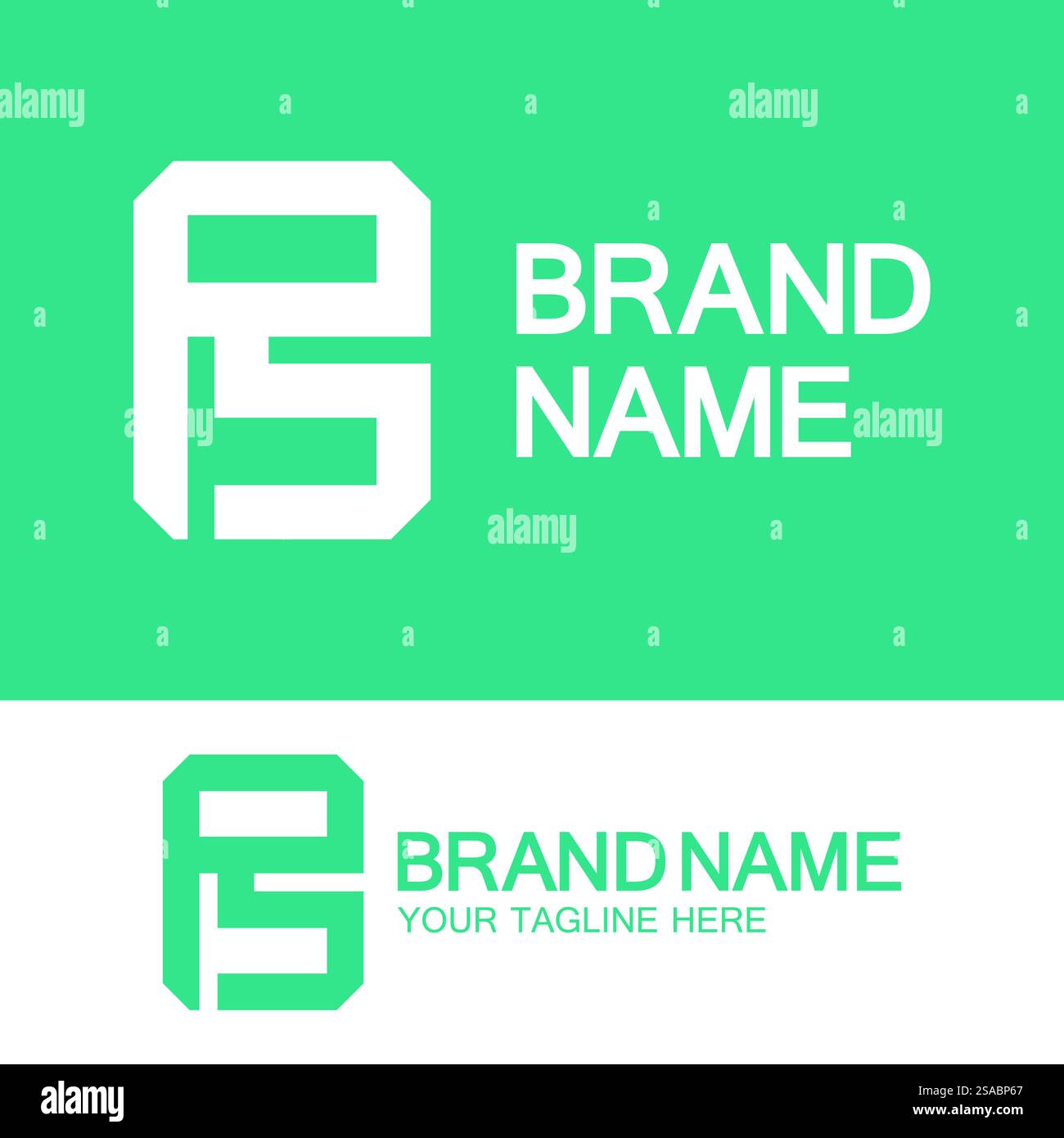 Alphabet letters monogram logo PS, SP, P and S, elegant and ...