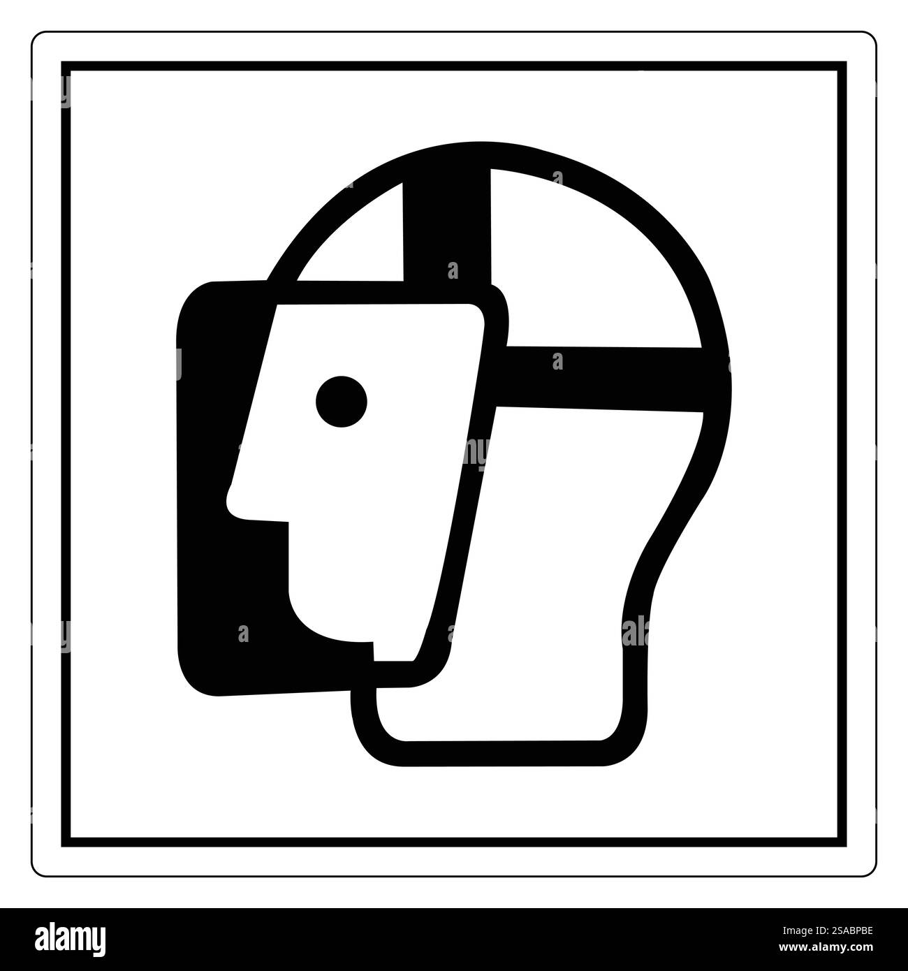 This minimalist graphic features a head in profile hi-res stock ...