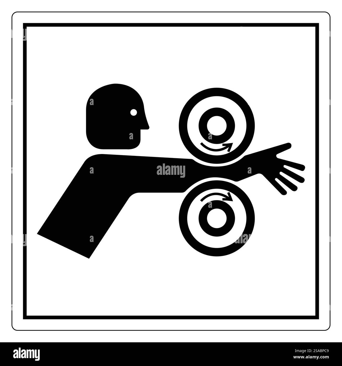 This abstract icon represents arm motion and circular shapes ...