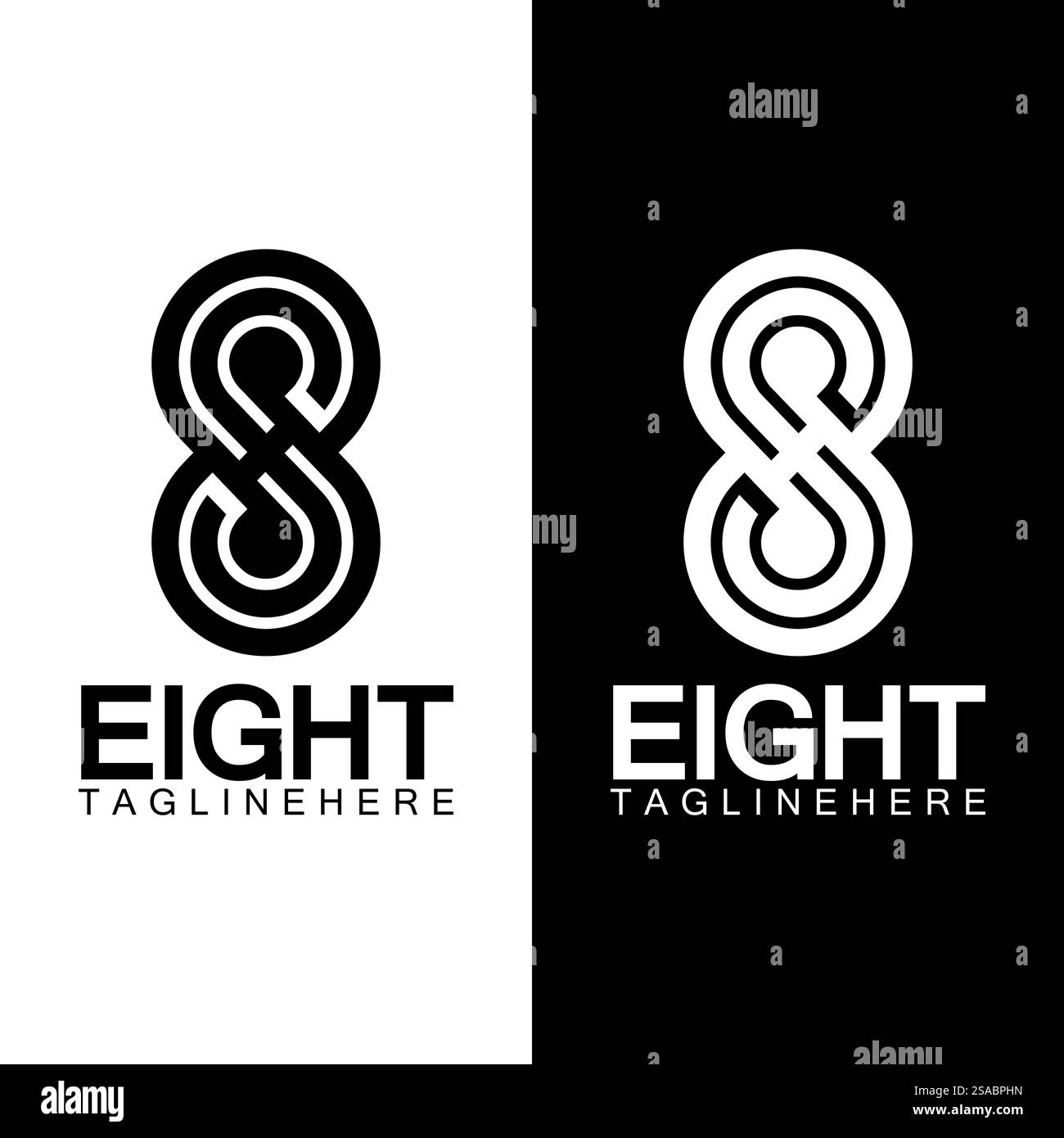 Number eight logo logotype Stock Vector Images - Alamy