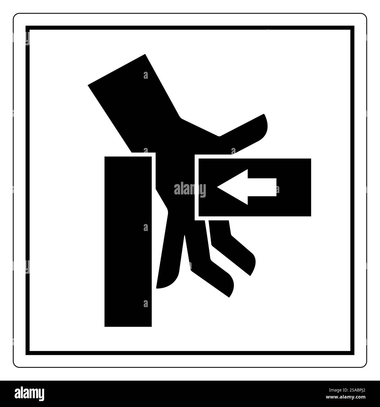 A clear hand sign indicating a left direction with an arrow ...