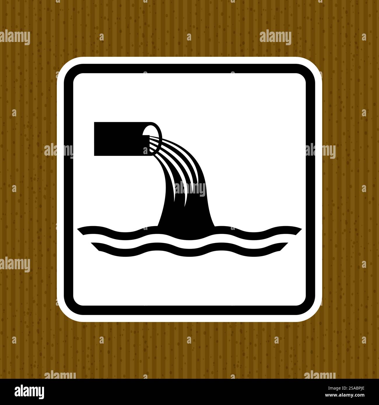Simple black and white symbol illustrating industrial drainage hi-res ...