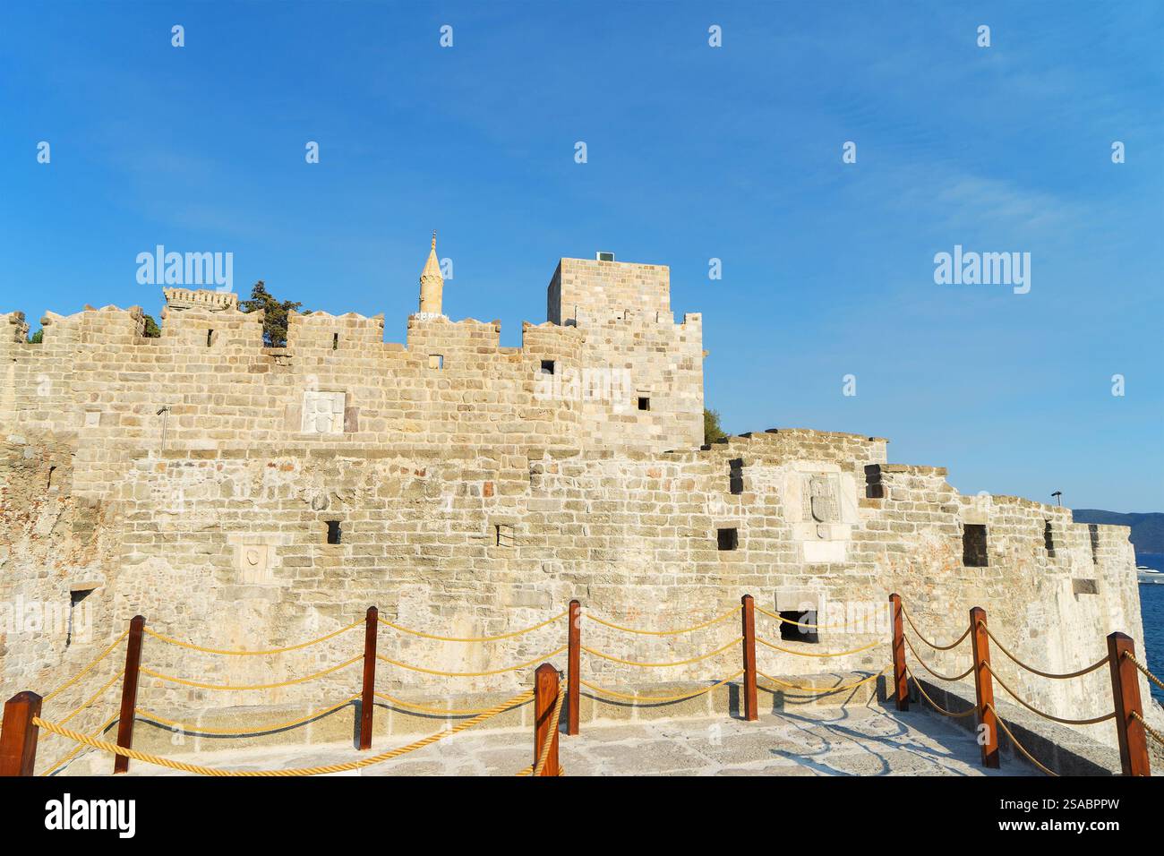 Bodrum Castle or Bodrum fortress. Historical fortification located in ...