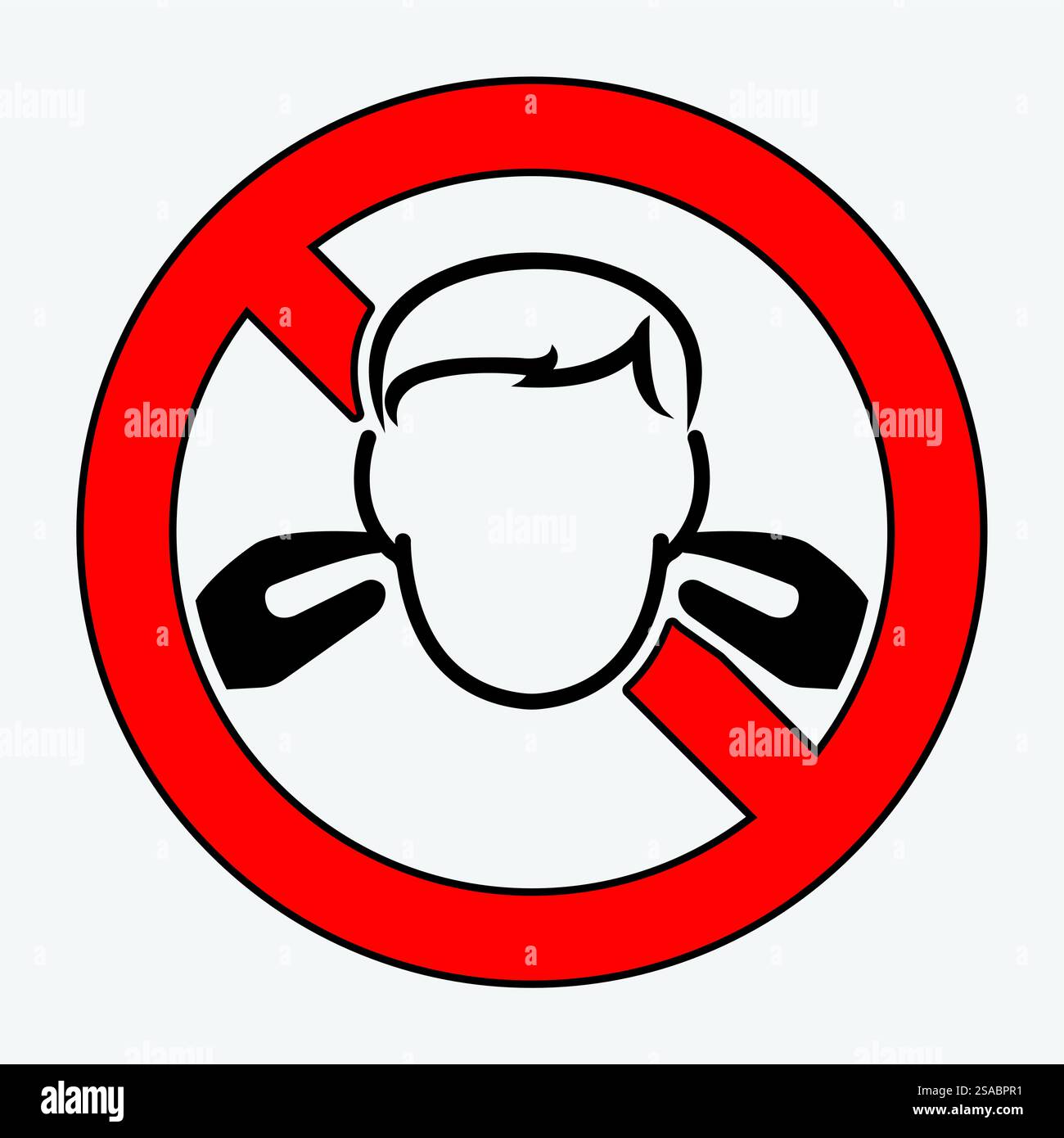 A bold no smoking symbol featuring a red circle and slash, emphasizing ...