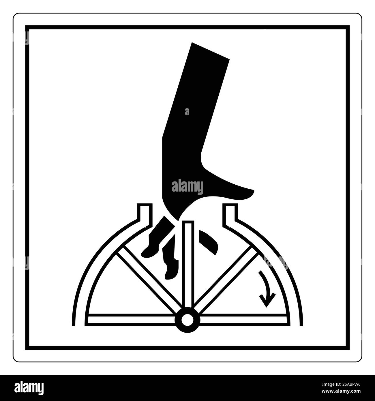This illustration of a caution foot warning sign emphasizes safety and ...