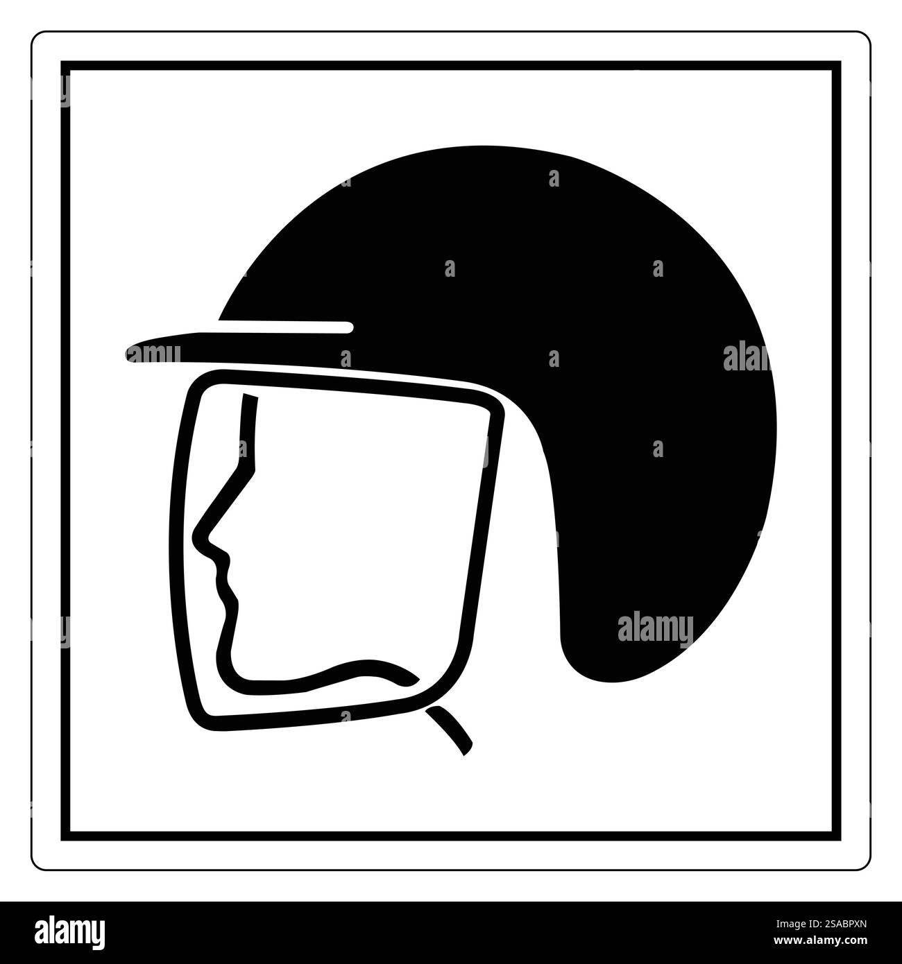This minimalist helmet icon represents safety and protection, ideal for ...