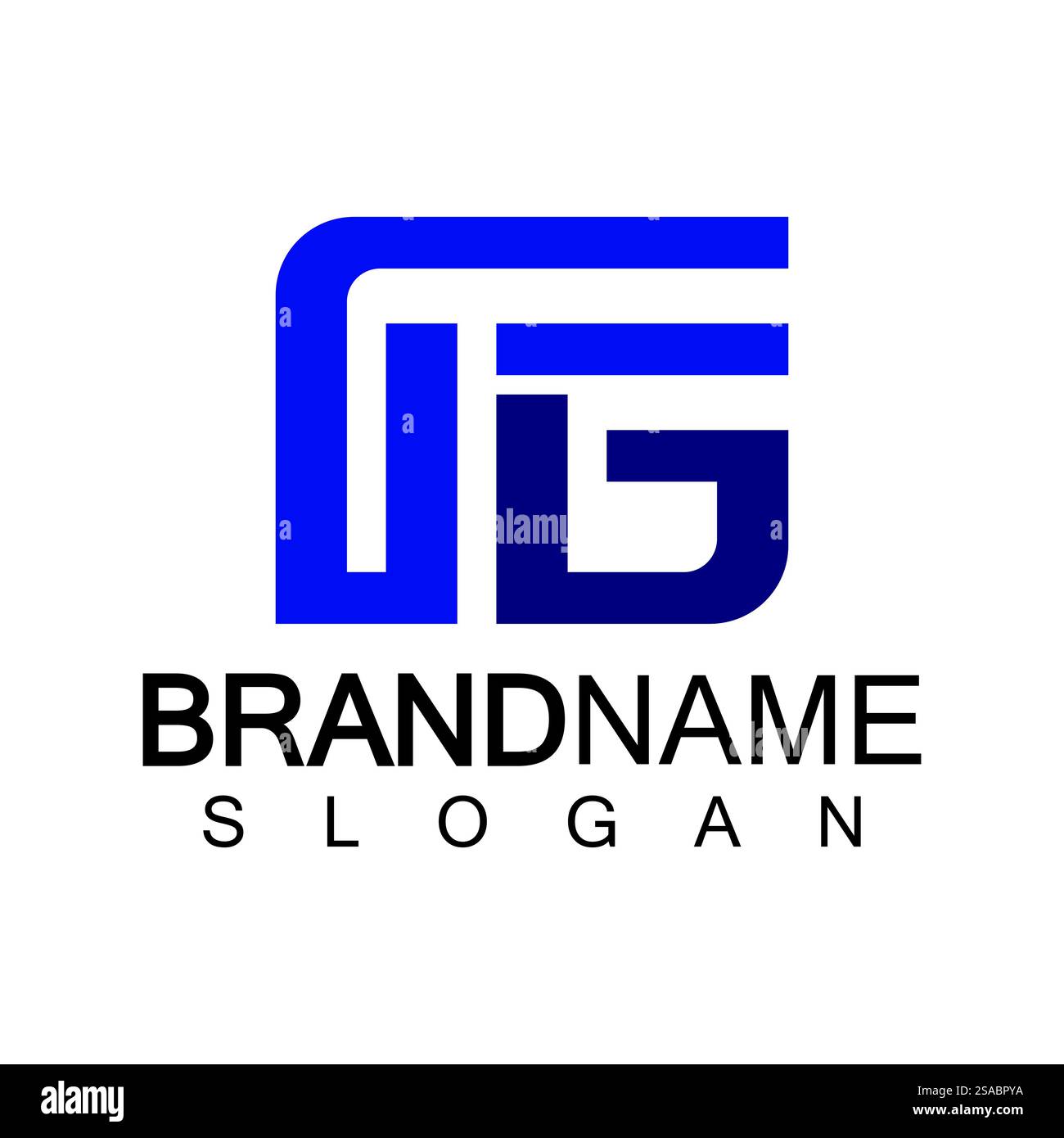 Alphabet Letters FG or GF logo design template Stock Vector Image & Art ...