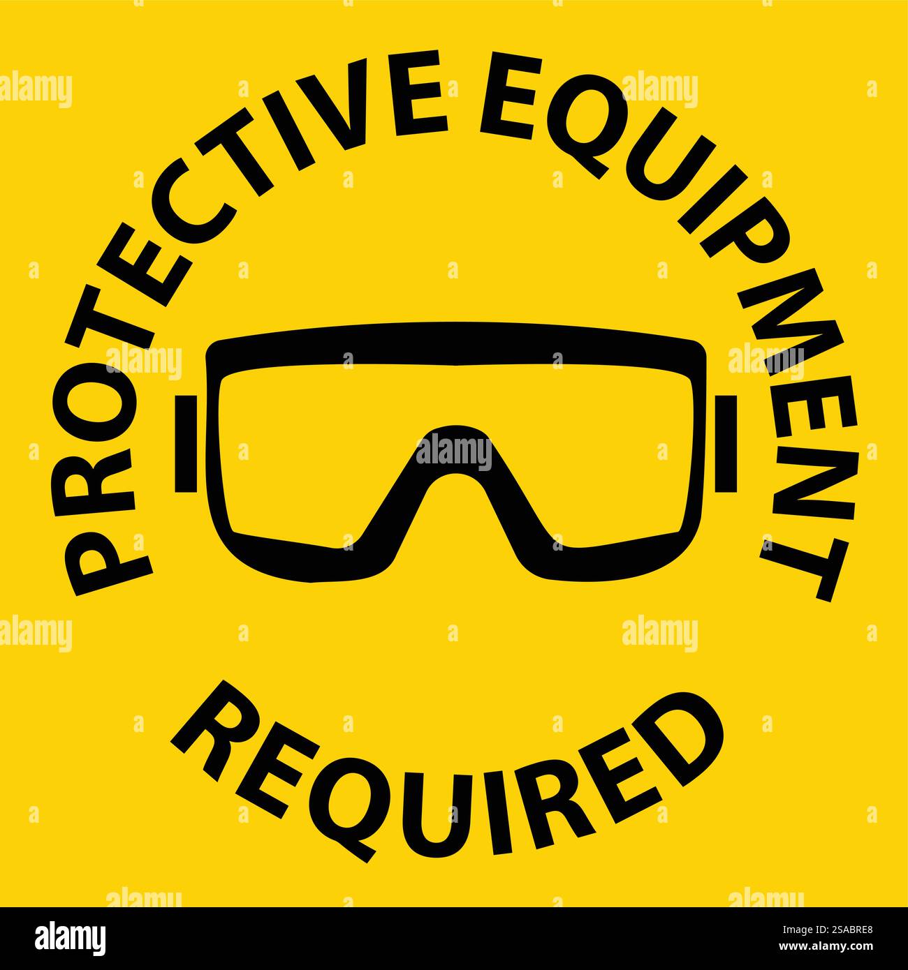 Set of safety signs emphasizing the necessity of protective gear in ...